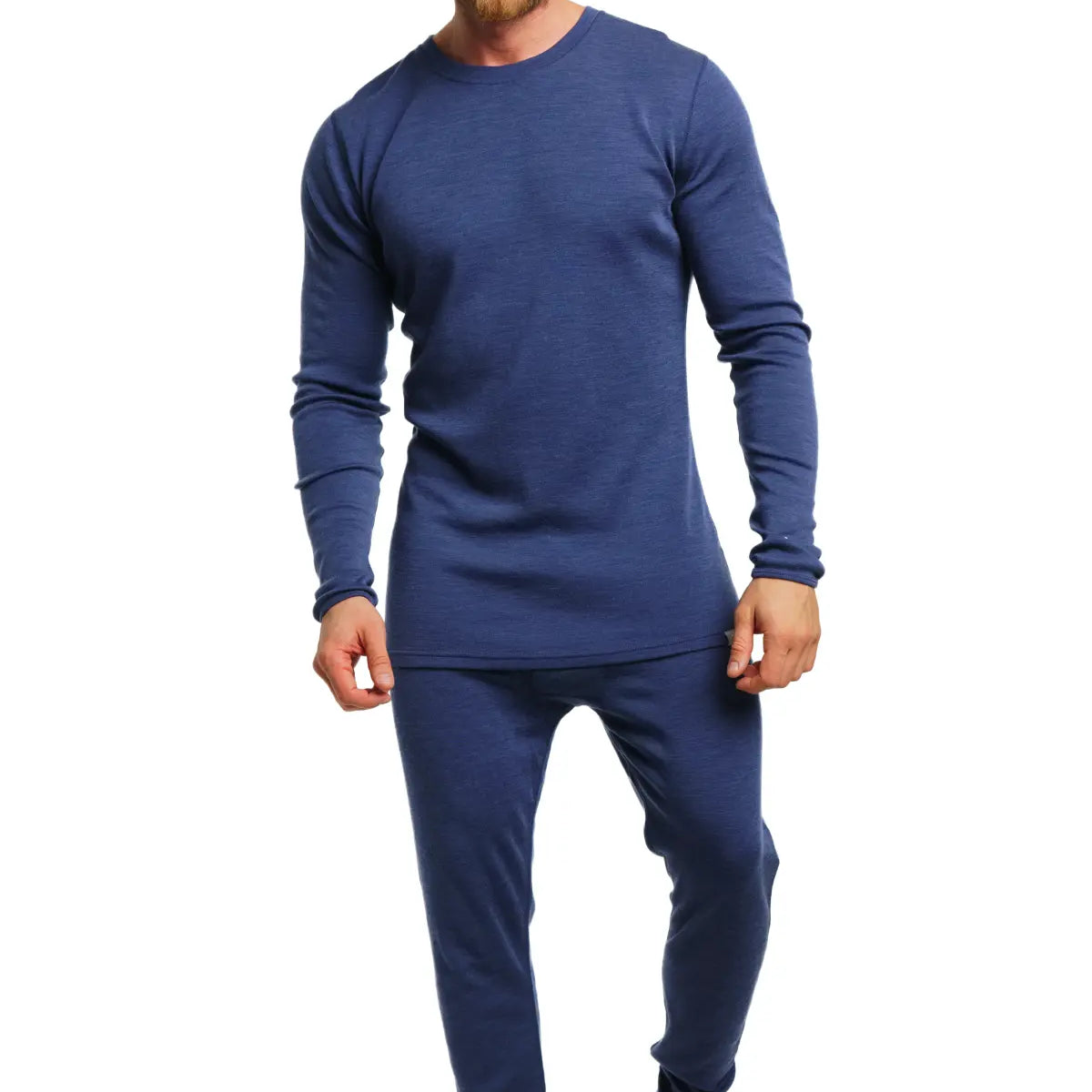 Base Layer Merino - Men Set Windsor Blue | Wool underwear – Merino.tech CA